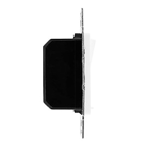 Maxxima LED Slide Dimmer Rocker Switch - 3-Way/Single Pole Compatible, Decorative Electrical Light Switch, 600 Watt Max, LED Compatible for Indoor Home Use, Wall Plate Cover Included - White