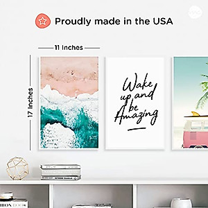 The Mojo Concept Motivational Wall Art, Office Decor For Women, Inspirational Wall Art, Beach Decor, Cubicle Decor, Beach Wall Decor, Motivational Poster, Office Wall Decor (Set of 6 Posters 11x17)