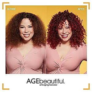 AGE beautiful Permanent Hair Color Dye Liqui Creme | 100% Gray Coverage | Anti-Aging Haircolor | Biotin for Thicker, Fuller Hair | Professional Salon Coloring | 9N Light Blonde