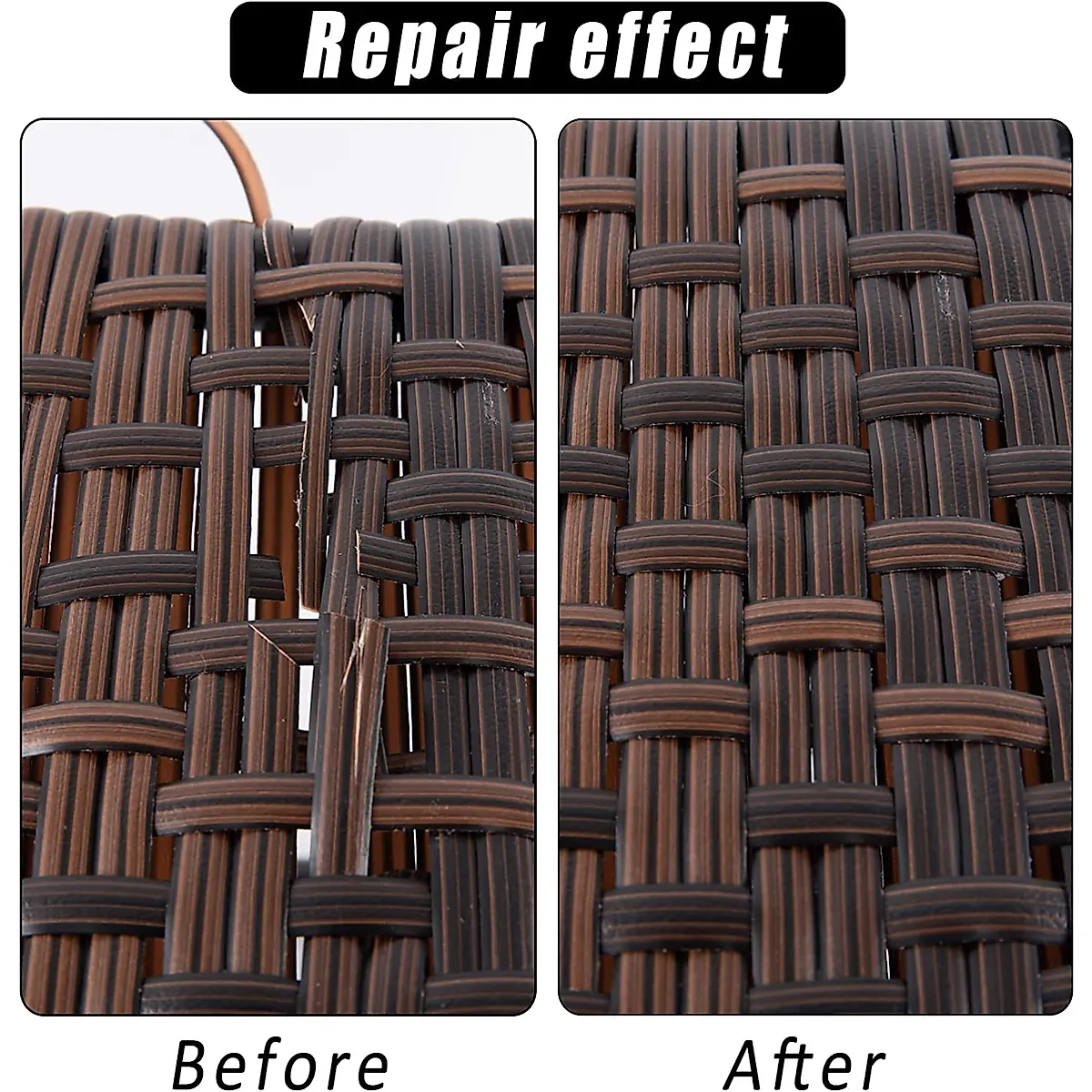 Wicker Repair Kit - 120ft Rattan Patio Chair Sofas Repair Supplies for Outdoor Lawn Furniture, Premium New Materials Basket Weaving Webbing Replacement Parts