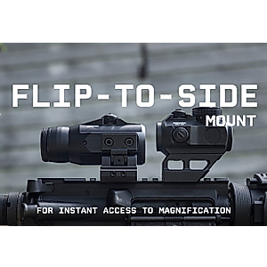 Monstrum Ghost 3X Red Dot Magnifier with Flip-to-Side Mount | Black