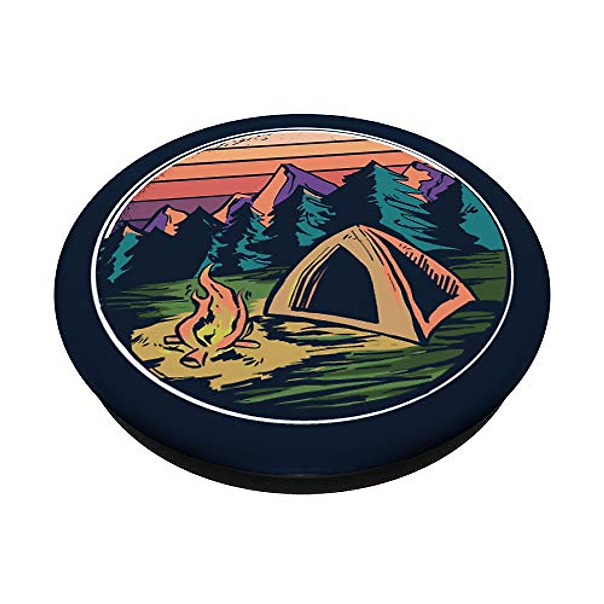 Nature Mountain Camping Outdoor Hiking Tent Lovers Gift PopSockets PopGrip: Swappable Grip for Phones & Tablets