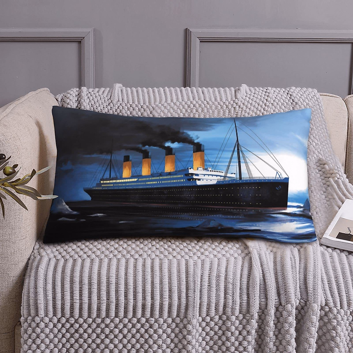 1 Pack Pillow Covers Super Soft Pillow Cases Rectangle Decorative Throw Pillowcase with Envelope Closure Wrinkle Fade and Stain Resistant 20x36