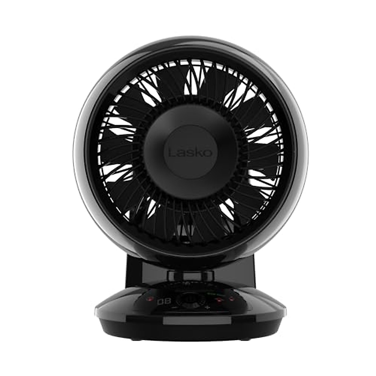 Lasko Whirlwind EcoQuiet Orbital Motion Air Circulator with DC Motor, 12 Speeds, Timer, Dark Mode, Remote Control for Small and Medium Sized Rooms, Black, A12668