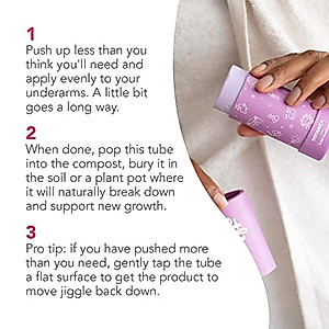 Ethique Botanica Floral Deodorant Stick for Men & Women - Aluminum-Free, Plastic-Free, Vegan, Cruelty-Free, Eco-Friendly, 2.47 oz (Pack of 1)