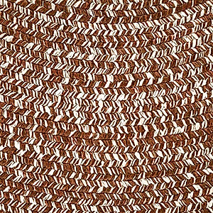 SUPERIOR Kinallen Reversible Braided Oval Indoor/Outdoor Area Rug, 8' x 10', Brick-White