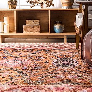 nuLOOM Machine Woven Dara Suzani Jute Area Rug, 8x10, Orange