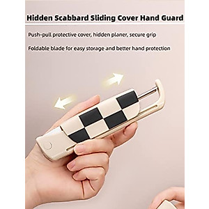 2 in 1 Stainless Steel Fruit Knife, Multifunctional Portable Peeling Fruit Knife, Creative Fruit and Vegetable Dual-Use Knife, with Ergonomic Non-Slip Handle & Sharp Blade (White)