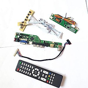 for LTN154X1-L02/L03 1CCFL 30Pin LVDS Remote+Inverter+Keyboard VGA HDMI AV USB T.V53 Controller Board LCD Display Panel DIY kit (LTN154X1-L03)