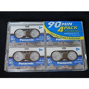 4x4 Packs Panasonic MC90 - 90 Minute Micro Mini Cassette Tapes.