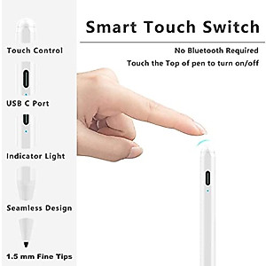 Stylus Pen for iPad with Palm Rejection, XIRON Active Pencil Compatible with (2018-2023) Apple iPad Pro 11/12.9 inch, iPad 10th/9th/8th/7th/6th Gen, iPad Air 5th/4th/3rd Gen, iPad Mini 6th/5th Gen