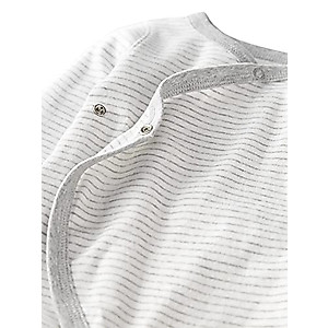 little planet by carter's unisex-baby Organic Cotton Wrap Sleep & Play, Grey Heather Stripes, Newborn