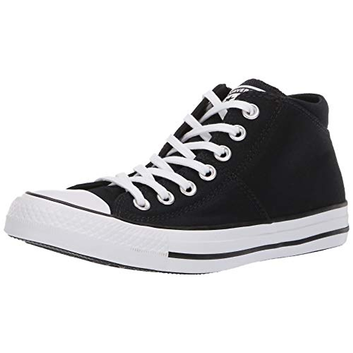Converse Women's Chuck Taylor All Star Madison Mid Top Sneaker, Black/Black/White, 8.5 M US