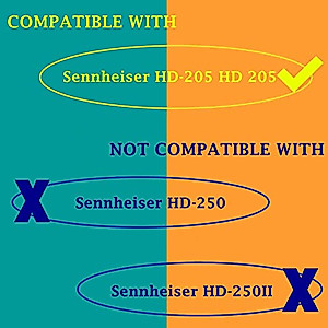 TaiZiChangQin Upgrade Earpads Cushion Replacement Compatible with Sennheiser HD-205 HD 205 Headphone ( Black Fabric Ear Pads )