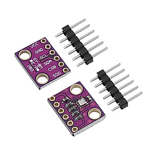 BME280 3.3V Barometric Pressure Sensor Atmospheric Temperature Humidity Sensor Module I2C SPI Breakout Board for Arduino Weather Navigation GPS Monitor (Pack of 2)