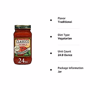 Classico Family Favorites Traditional Pasta Sauce (24 oz Jar)