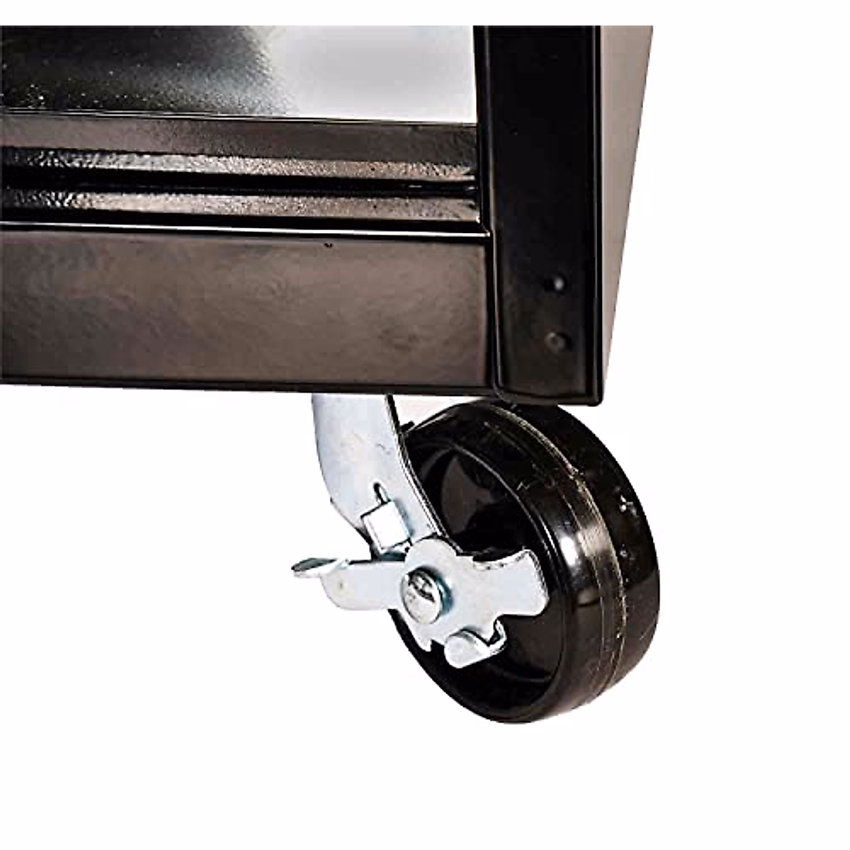 JEGS Welding Cart with Drawers and Welding Tank Platform - Fits Most MIG, TIG, ARC Welding Machines, Plasma Cutter - Steel Constructed and Black Powder Coat Finished Welding Table with Locking Wheels