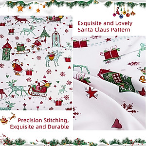 WONGS BEDDING Christmas Duvet Cover Set King Santa Elk Christmas Tree Pattern Xmas Duvet Cover for Boys Girls,Soft Microfiber Bed Comforter Cover for New Year 104"×90"