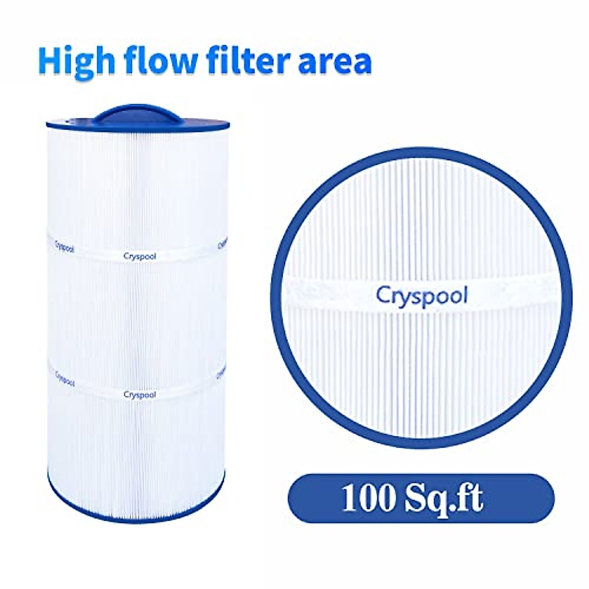 Cryspool Spa Filter Compatible with Caldera Utopia 73722,1039607, C-8399,PCD100W, FC-3965,100 sq.ft, 1 Pack