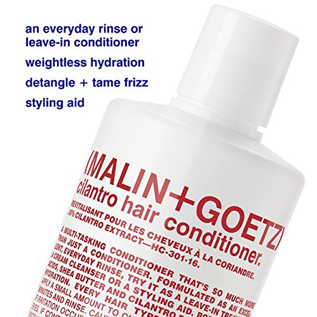 Malin + Goetz cilantro conditioner 16 fl. oz. – men & women residue-free scalp treatment vegan & cruelty-free tames frizz for all hair types conditions detangles balances pH & hydrates