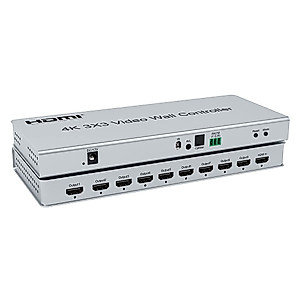 4K 3×3 Video Wall Controller(1x2/1x3/1x4/1x5/1x6/2x1/2x2/2x3/2x4/3x1/3x2/3x3/3x4/4x1/4x2/4x3/4x4) 4 TV Splicing Display Support 3840x2160/30Hz