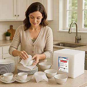 100 Pack Cushioning Foam Sheets Mighty Gadget (R) 12" X 12", 1/16" Thickness, Cushion Foam Wrap Sheets, Packaging Material, Moving Supplies for Packing Storage and Shipping