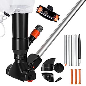 PooLuck Upgraded Portable Pool Vacuum Jet Underwater Cleaner W/Brush Bag, 5 Section Pole Handheld Portable Pool Vacuum Swimming Pool Mini Jet Vacuum Pool Cleaner Spa Jet Vac for Above Ground Pool