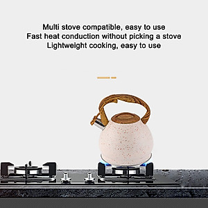 Whistling Stovetop Tea Kettle, 3L Stainless Steel Whistling Tea Kettle with Ergonomic Handle, Stovetop Whistling Kettle Teapot, for Home Kitchen