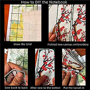 DIY Blank Canvas Black and White Eiffel Tower Bookmarks Counted Cross Stitch Kits for Adult Kid Beginner Embroidery Crafts Needlework Bookmark for Student Gift 20x6cm