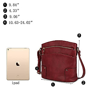 MKF Collection Crossbody Bag for Women, Designer Crossover Lady Shoulderbag Messenger