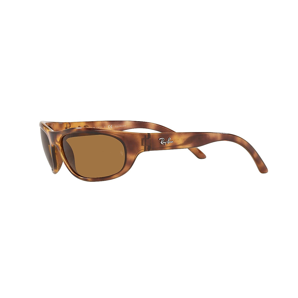 Ray-Ban Men's RB4033 Predator Rectangular Sunglasses, Havana/Polarized Brown, 60 mm