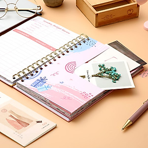 CAGIE Budget Planner 2024 - Budget Planner and Monthly Budget Book, Financial Planner Budget Book with 12 Pockets, Expense Tracker Notebook, Budget Book Planner for 2024, A5, Pink Budget Planner