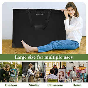 Alpinista Art Portfolio Bag,24 x 36 inches Waterproof Art Work Portfolio Case with Detachable Shoulder Strap for Artwork Organization, Black