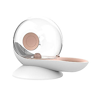 CLICIC Cat Dog Water Dispenser Automatic Water Drinking Fountain for Small or Medium Size Dogs Cats Easy to Clean Snail Shape 2.8L Pink