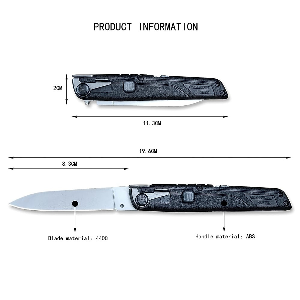 7.7" Assisted Open Folding Pocket Knife,Button Lock EDC Utility Knife for Camping, Hunting, Hiking, Fishing, Indoor and Outdoor Activities Gifts