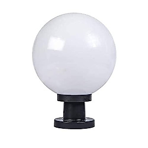 CZLZY Creative IP55 Waterproof Outdoor Globe Landscape Column Light Ball Post Lights E27 Street Light Aluminum Acrylic Pillar Table Lamp Courtyard Porch Gate Lawn Lighting