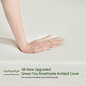 OUUI Twin Mattress, 6 Inch Green Tea Cooling Gel Memory Foam Mattress in a Box for Kids Medium Firm Twin Bed Mattress for Bunk Bed, Trundle Bed, Pressure Relief, CertiPUR-US Certified