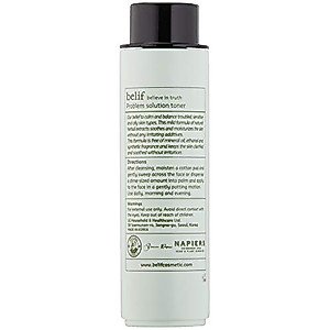 belif Problem Solution Toner | Facial Toner for Acne-Prone & Oily Skin | Antioxidants & Tea Tree Oil Soothes Blemishes & Prevents Future Breakouts | Sensitive Skin Toner for Women & Men | 6.75 Fl Oz