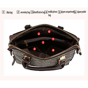 HHAMZONE Purses and Handbags for Women PU Leather Top Handle Satchel Fashion Ladies Shoulder Bag Tote Purse Messenger Bags (Black)