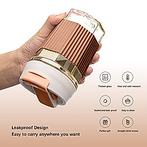 BLUEPOLAR 13oz/400ml Tumbler Water Glass,Water Bottle with Straw and Lid Sealed Thick Wall Insulated Iced Coffee Cup for Water, Iced Tea Juice and More, BL18802