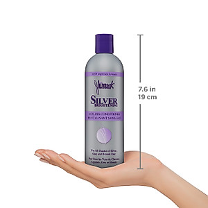 Jhirmack Silver Brightening Purple Shampoo and Conditioner Set for all types of silver, grey, and blonde hair