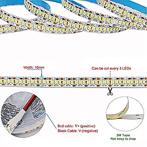 SUYOOULIN LED Strip Lights, SMD 2835 LED Strip, DC12V 1200LEDs 16.4Ft 26000LM High Density LED Light Strips Non-Waterproof, 3 Times Brightness Than SMD3528 LED Strip, Blue