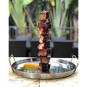 Trompo King Stainless Vertical Skewer, Barbecue Grill Stand, Great for Tacos Al Pastor, Shawarma, Brazilian Churrasco, Whole Chickens, Kabobs, and Many Other Delicious Dishes That Require Skewers!