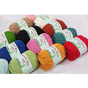 Sunny Cat 100% Pure Merino Wool Yarn for Knitting – 6pcs Merino Wool Yarn for Knitting and Crocheting – 1.8oz(10.8oz) Wool Skeins – Light/DK Weight –130yrds (780yrds Total) (07 Deep Red)