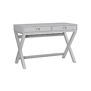 Linon Grey 2-Drawer Writing Jaycee Desk