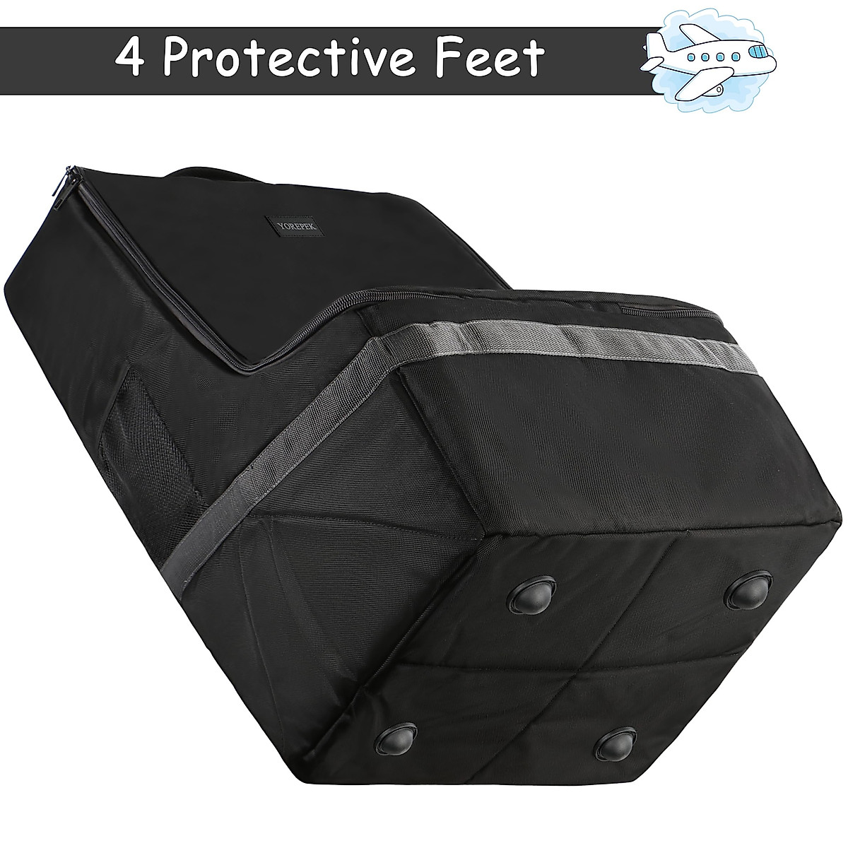 YOREPEK Universal Car Seat Travel Bag Compatible with Chicco,Evenflo,Britax Carseat,Car Seat Bag for Airplane Travel with Shoulder Straps,Airport Car Seat Bag for Kids Airplane Travel(21"x21"x32")