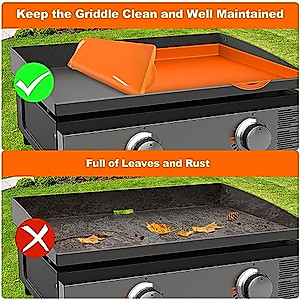22” Blackstone Griddle Cover Silicone Griddle Mat for 22 Inch Blackstone Griddle, Heavy-Duty Food Grade Silicone Mat to Protect from Pollen, Debris and Rust, All-Season Protective Griddle Cover