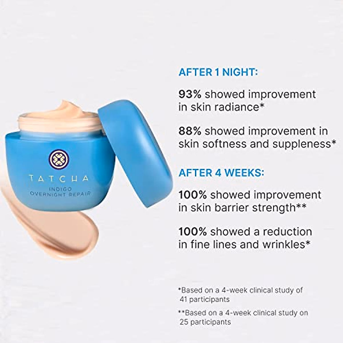 TATCHA Firming Nourishment AM + PM Duo: The Silk Cream + Indigo Overnight Repair