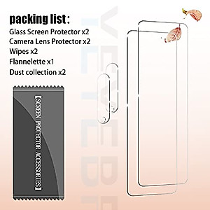 Galaxy Z Fold 4 5G Screen Protector + Camera Lens Protectors By YEYEBF, [2+2 Pack] Full Coverage Tempered Glass Screen Protector for Galaxy Z Fold 4 [Case-Friendly][Anti-Shatter][3D Glass]