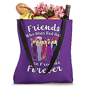 Friends Who Wear Red Hats Elegant Style Gift | Purple Tote Bag